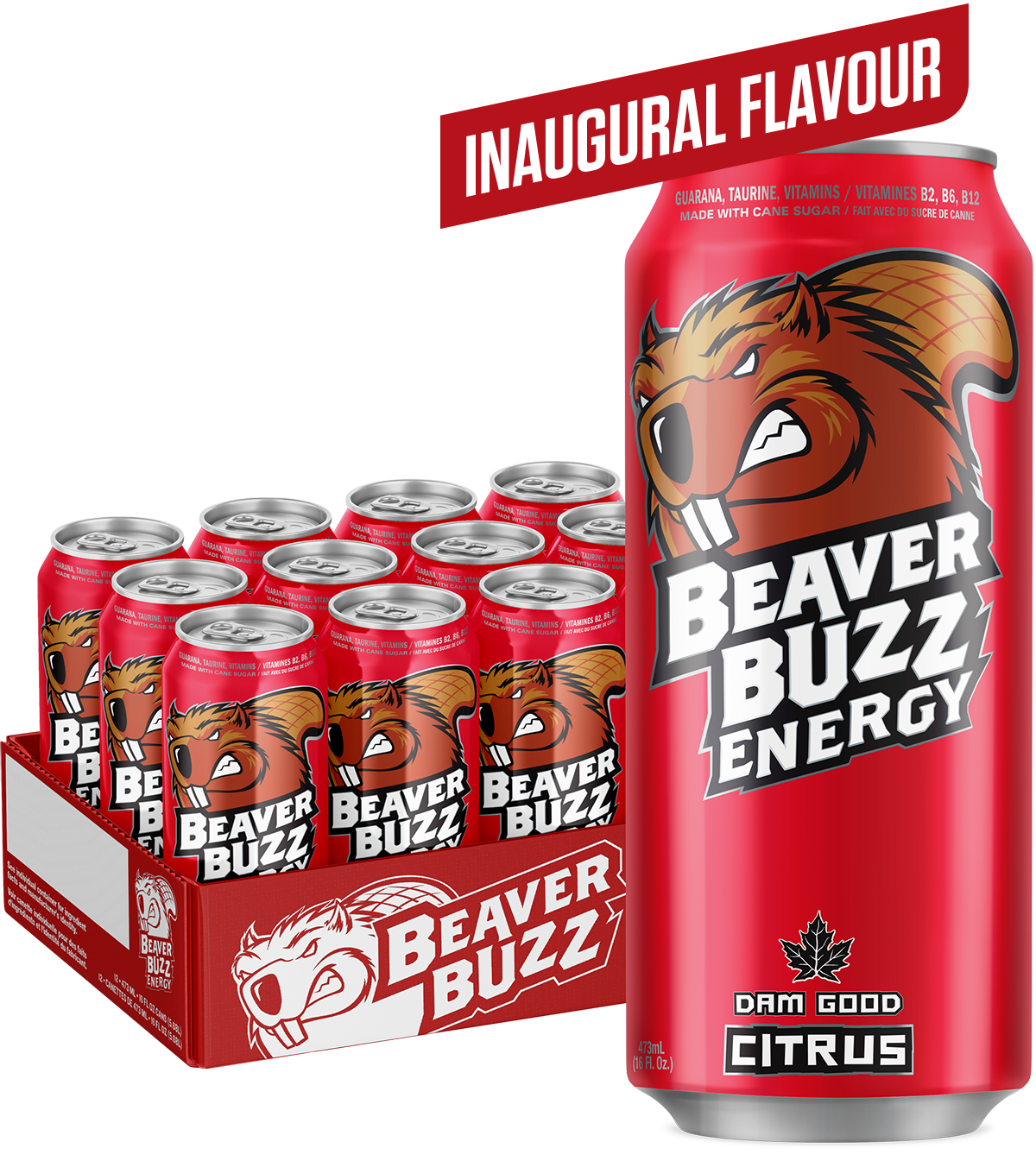 Beaver Buzz CITRUS 473mL Can - 12 pack